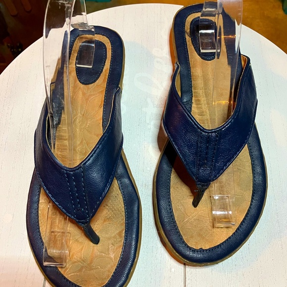 boc | Shoes | Boc Navy Blue Zita Thong Flip Flops Size | Poshmark